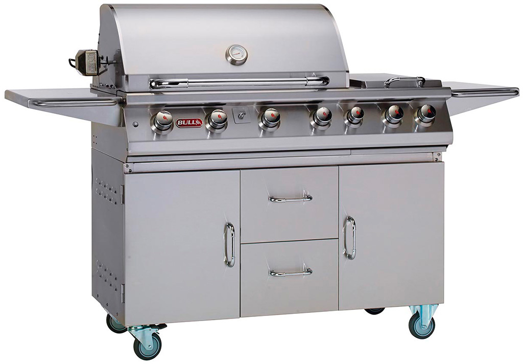 BULL 7 Burner Premium - Gas Grillstation mit Infrarot Backburner ...